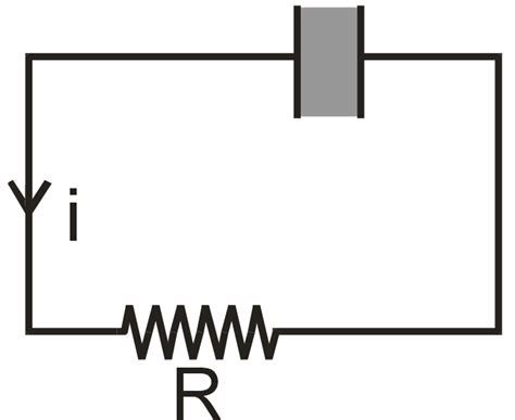A Capacitor Without Dielectric Is Discharging Through A Resistor At