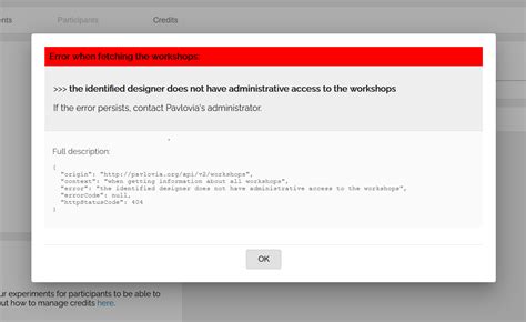 error when logging on to pavlovia online experiments psychopy