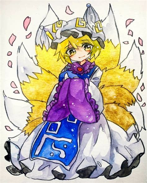 Yahooオークション 東方project 八雲藍 手描きイラスト