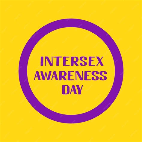 Premium Vector Intersex Awareness Day Lettering With Intersex Pride