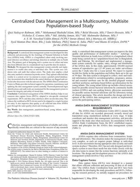 Centralized Data Management In A Multicountry6 Pdf Relational Database Databases