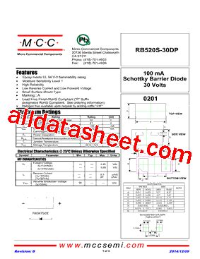RB520S-30DP Datasheet(PDF) - Micro Commercial Components