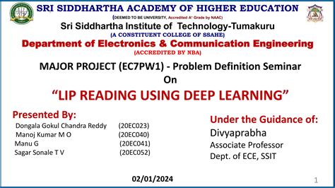 Lip Reading Using Deep Learning Presentation Pptx