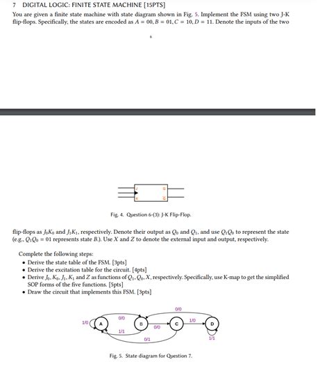 solved 7 digital logic finite state machine 15pts] you are