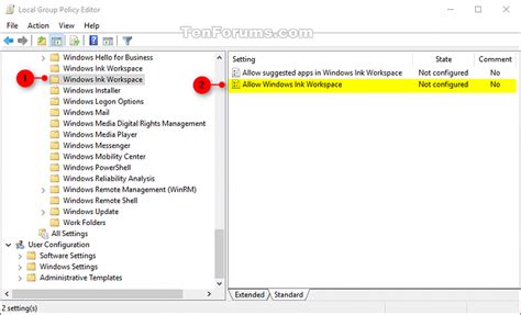 Enable Or Disable Windows Ink Workspace In Windows Tutorials