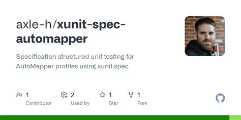 Github Axle Hxunit Spec Automapper Specification Structured Unit Testing For Automapper