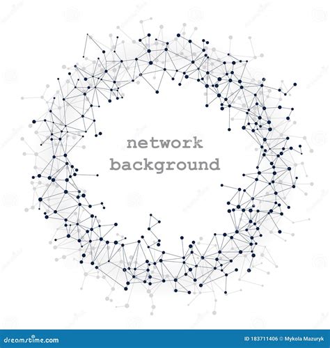 Abstract Polygonal Circle Like Network Connection Stock Vector Illustration Of Internet