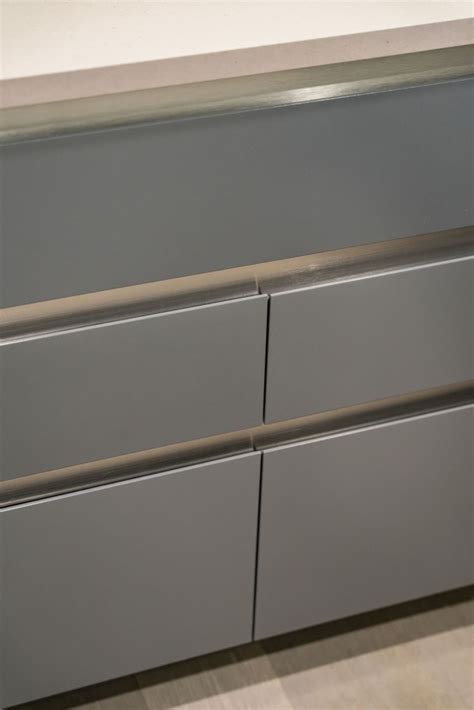 Modern Kitchen Cabinet Design With Finger Pull Drawers
