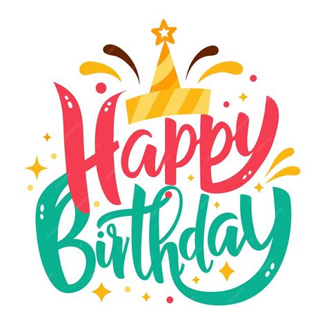 Feliz Cumpleaños Vector De Diseño Tipográfico Vector Premium