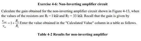 Solved Exercise Non Inverting Amplifier Circuit Chegg