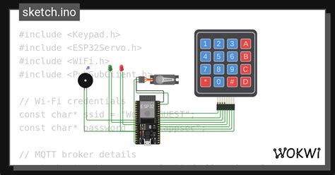 Smart Door Lock Wokwi Esp32 Stm32 Arduino Simulator