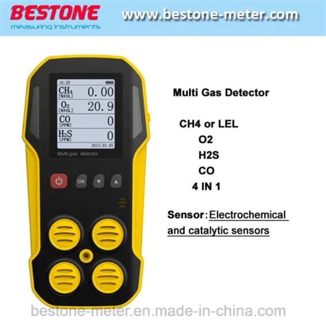 Gas Leak Detector Portable Ch4 Lel Co H2s O2 Multi 4 In 1 Analyzer Coal Mine Safety Instrument
