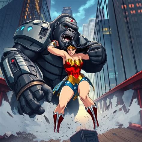 Wonder Woman Lynda Carter In A Giant Gorilla Bearhug Scene Free Ai