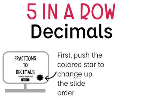 fractions and decimals notation games fraction and decimal conversions 5