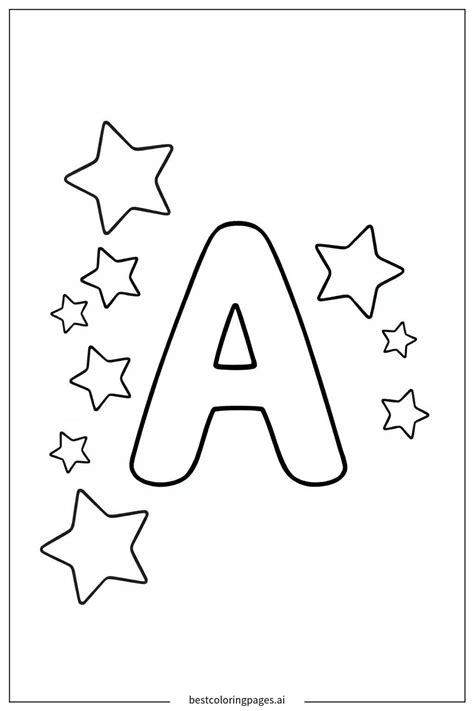 40장의 알파벳 글자 색칠공부（무료 Pdf 및 Png 인쇄용）