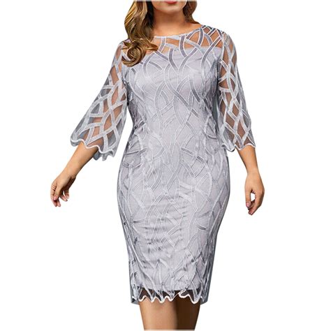 Silver Plus Size Formal Dresses