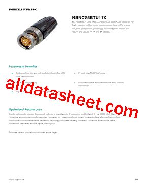 NBNC75BTU11X Datasheet(PDF) - Neutrik AG