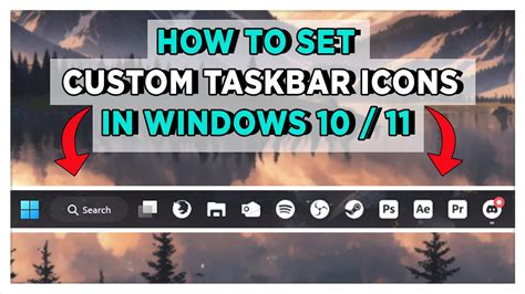 How To Set Custom Taskbar Icons In Windows 10 11 Youtube