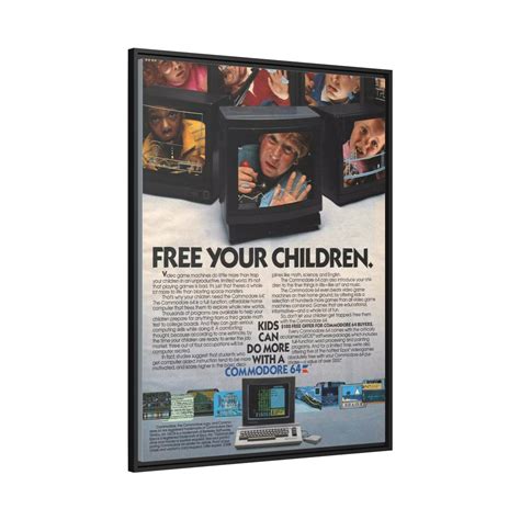 Commodore 64 Vintage Ad Print 1980s Computer Nostalgia Retro Tech