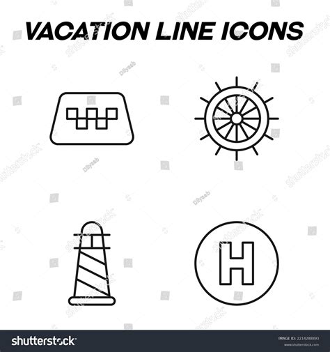 Minimalistic Outline Signs Drawn Flat Style Stock Vector Royalty Free