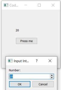 PyQt QInputDialog CodersLegacy