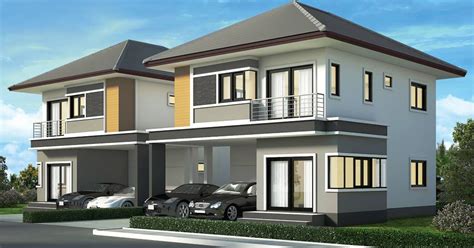 บ้านแฝดสองชั้น ในโครงการ บ้านอยู่ดี นครปฐม สวนตะไคร้