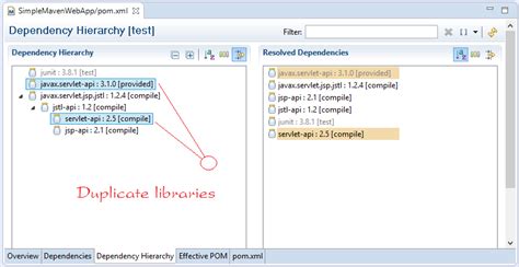 maven manage dependencies