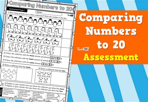 Comparing Numbers To 20 Assessment Teacher Resources And Classroom