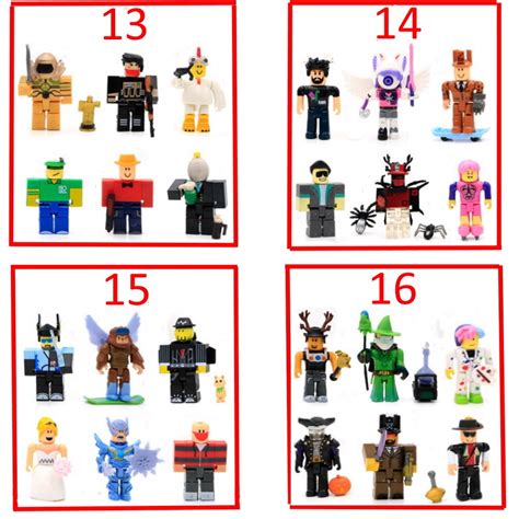 Kit Com 6 Bonecos Roblox Modelos Nº 13 A 16 Shopee Brasil