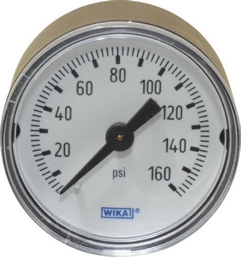 Wika Pressure Gauge 1 1 2 Dial 0 To 160 Psi 1 8 Thread Npt
