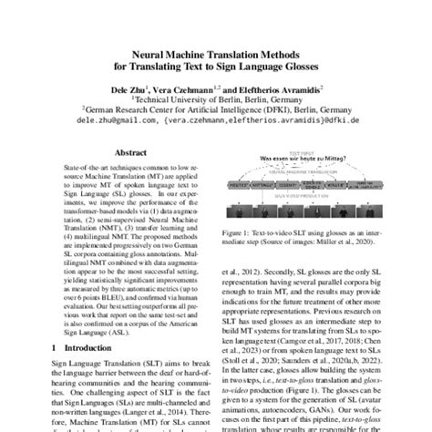 Neural Machine Translation Methods For Translating Text To Sign Language Glosses Acl Anthology