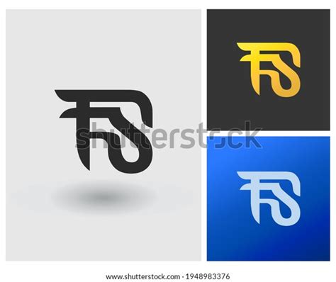 Monogram Letter Fs Ts Logo Vector Stock Vector Royalty Free