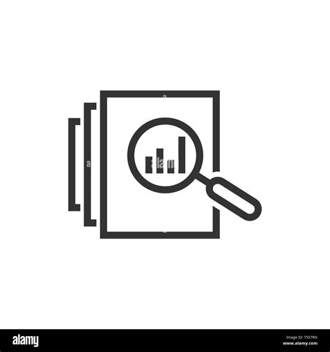 Audit Document Icon In Flat Style Result Report Vector Illustration On White Isolated