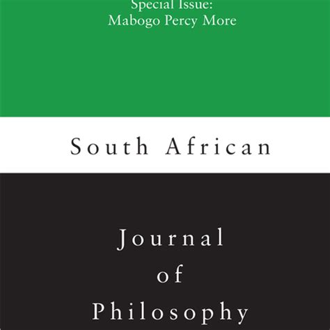 Special Issue On Mabogo Percy More Harvard University Center For