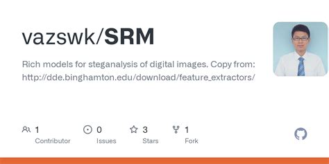 github vazswk srm rich models for steganalysis of digital images copy from dde