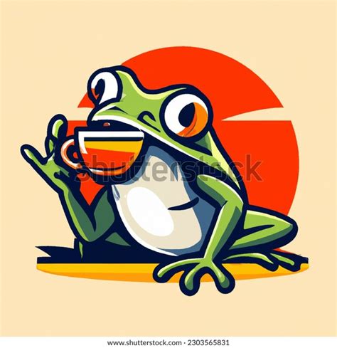 Frog Drinking Tea Digital Art Ai Generated Image 2303565831 Shutterstock