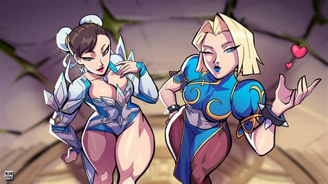 Neon Neonzitos Chun Li Emma Frost Capcom Marvel Street Fighter X Men Absurdres Highres