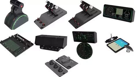 3d Model Fighter Jet Cockpit Control Panel Vr Ar Low Poly Cgtrader