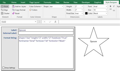 Adding Style Excel To Graphviz