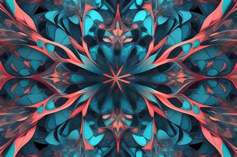 Premium Ai Image 3d Abstract Geometrical Kaleidoscope Transformation Fractal Distortion Of