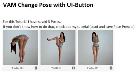 Change Poses With UI Button Guides Virt A Mate Hub