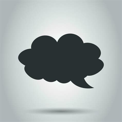 Blank Empty Speech Bubble Vector Icon In Flat Style Dialogue Box On White Background Speech
