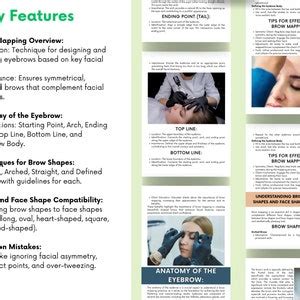 Eyebrow Mapping Editable Manual Tutorial Brow Training Course Eyebrow Design Mapping Guide