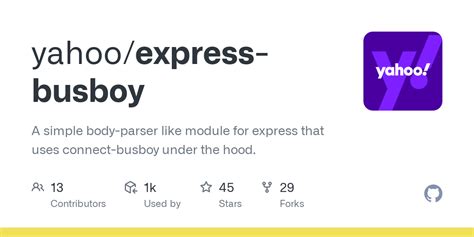 Github Yahooexpress Busboy A Simple Body Parser Like Module For