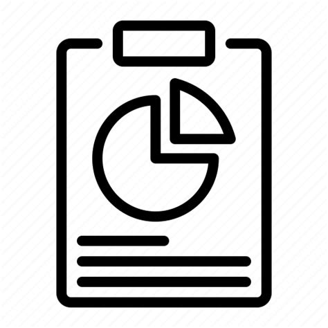 Report Business Pie Chart Clipboard Statistics Graphic Icon