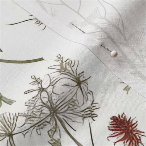 Spring Flowers Yellow Green And Pink Fabric Spoonflower