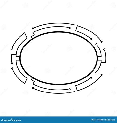 Microchip Frame Set Cartoon Vector Illustration 335140897