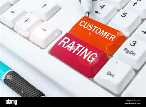 Hand Writing Sign Customer Rating Business Showcase Gauge The Customer