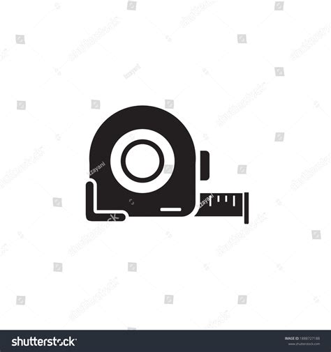 Vektor Stok Measure Tape Icon Symbol Sign Vector Tanpa Royalti 1888727188 Shutterstock