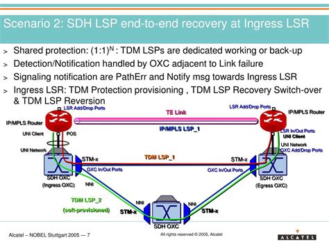 ppt ip mpls over sdh gmpls recovery scenarios powerpoint presentation